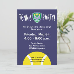 Tennis party invitations | celebration invites | Zazzle