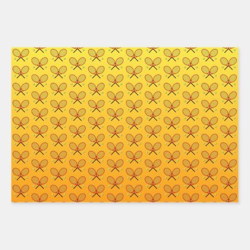 Tennis patterned wrapping paper sheets | Zazzle