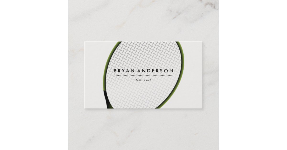 Tennis - Personal Business Card | Zazzle