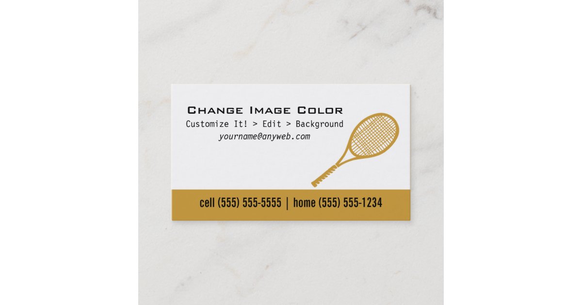 Tennis - Personal Business Card | Zazzle