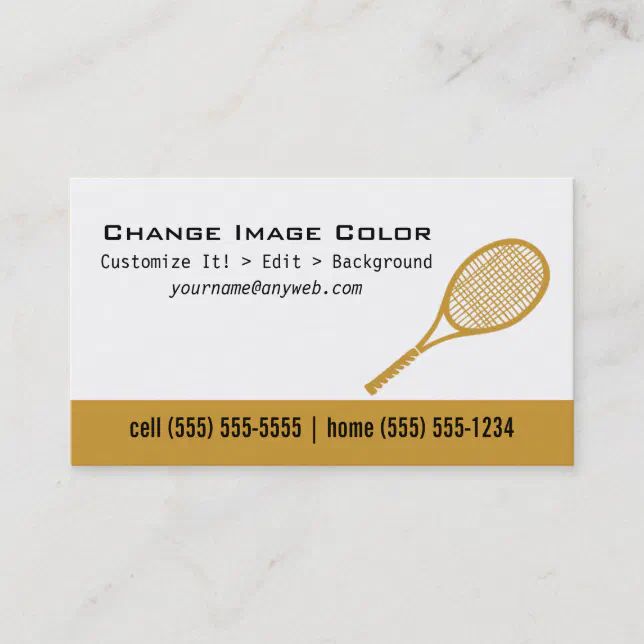 Tennis - Personal Business Card | Zazzle