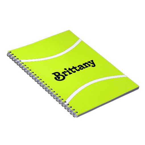 Tennis Player or Team Name Custom Text Notebook | Zazzle