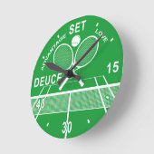 Tennis Players, Tennis Clock. Round Clock | Zazzle