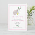 Tennis preppy plaid birthday invitation | Zazzle
