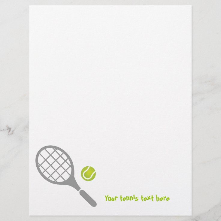 Tennis racket and ball custom flyer | Zazzle