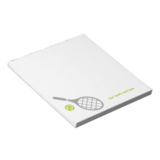 Tennis racket and ball custom notepad | Zazzle