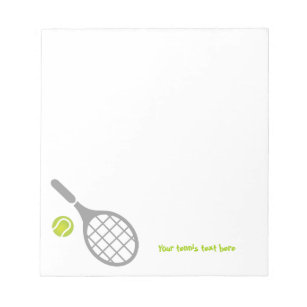 Tennis Notepads | Zazzle