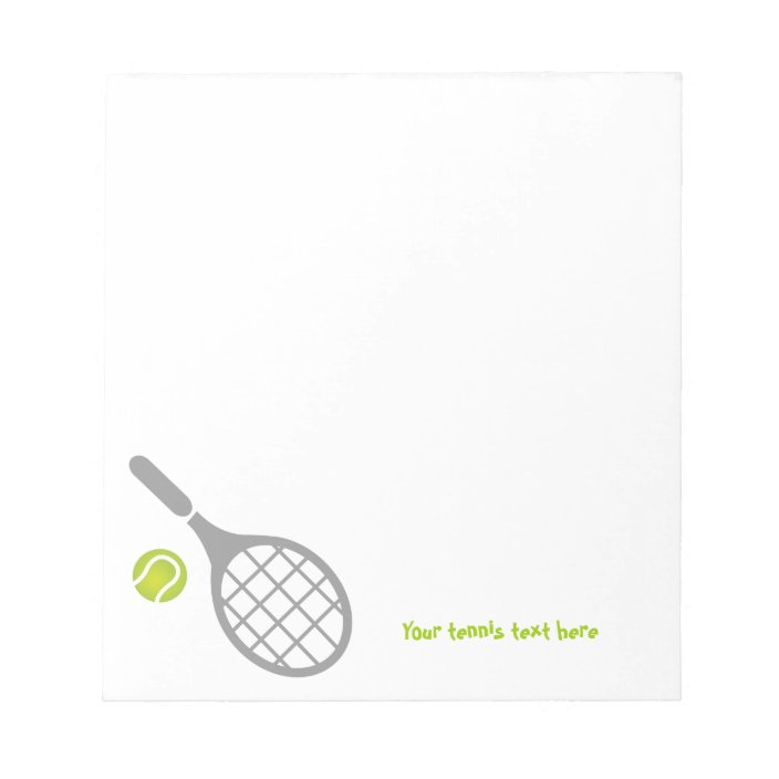 Tennis racket and ball custom notepad | Zazzle.com