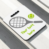 Tennis racket and ball grey and green seat cushion | Zazzle