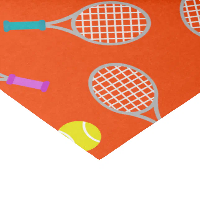 Tennis racket ball pattern party tissue themed tissue paper | Zazzle
