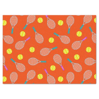 Tennis racket ball pattern party tissue themed tissue paper | Zazzle
