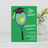 Tennis Racket Graduation Party Invitation | Zazzle