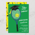 Tennis Racket Graduation Party Invitation | Zazzle