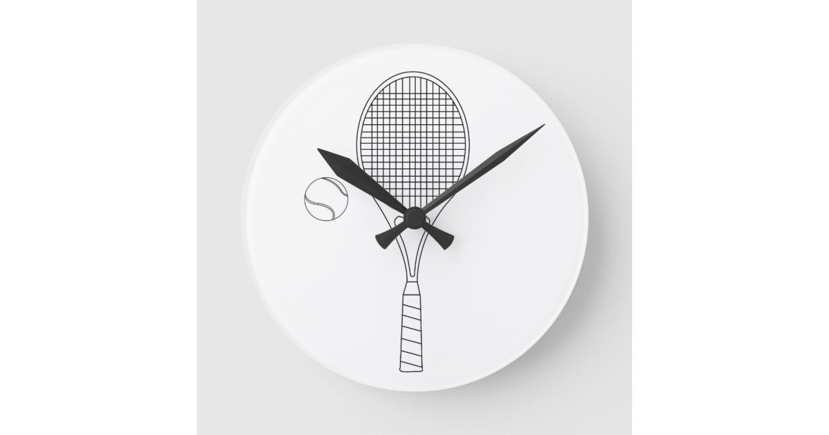 Tennis Racket Wall Clock | Zazzle