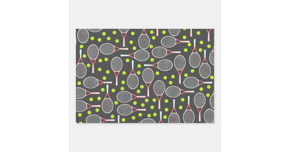 Tennis Racket Wrapping Paper | Zazzle