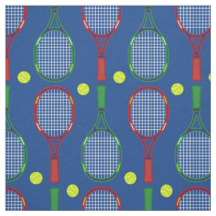 Tennis rackets and tennis courts fabric | Zazzle