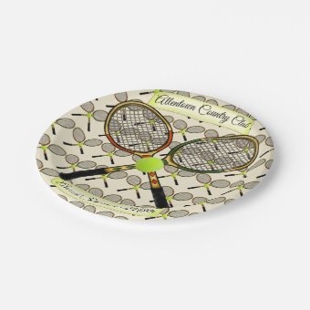 Tennis Rackets Paper Plates | Zazzle