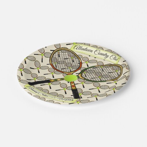 Tennis Rackets Paper Plates | Zazzle