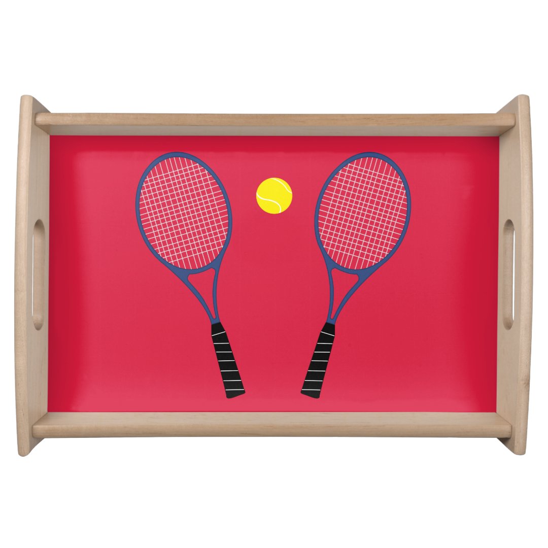 Tennis Rackets Serving Tray | Zazzle
