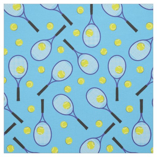 Tennis Rackets Sports Fabric | Zazzle
