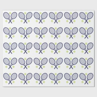 Tennis Rackets Wrapping Paper | Zazzle