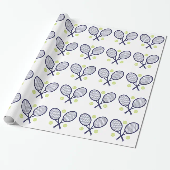 Tennis Rackets Wrapping Paper | Zazzle