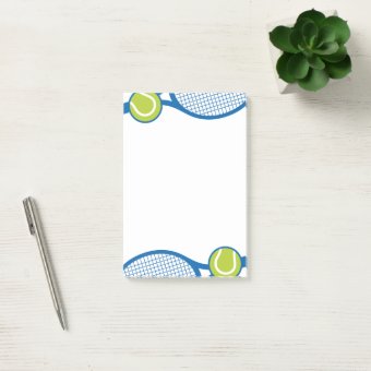 Tennis racquet and ball post-it notes | Zazzle