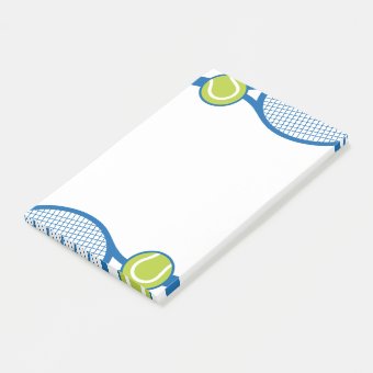 Tennis racquet and ball post-it notes | Zazzle