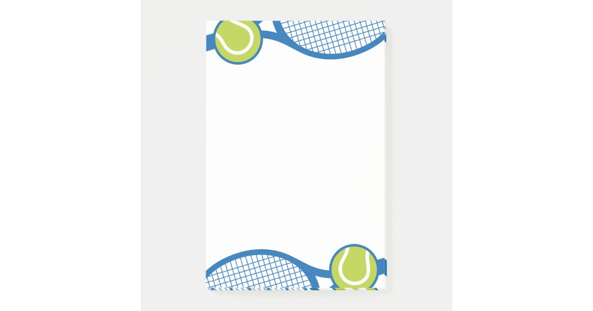 Tennis racquet and ball post-it notes | Zazzle