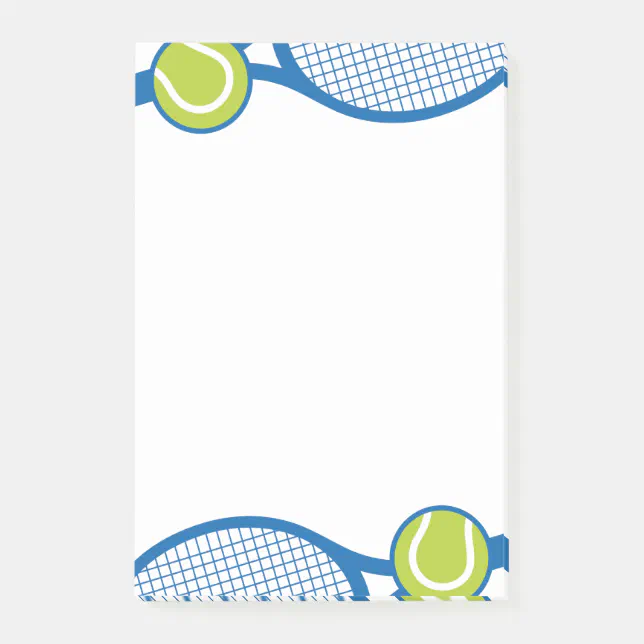 Tennis racquet and ball post-it notes | Zazzle