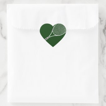 tennis racquet heart sticker | Zazzle