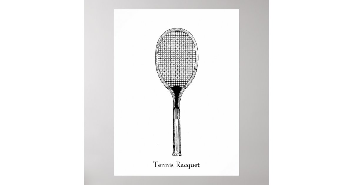Tennis Racquet Poster | Zazzle