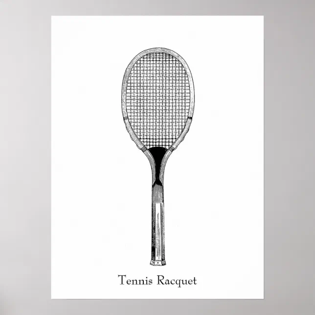 Tennis Racquet Poster | Zazzle