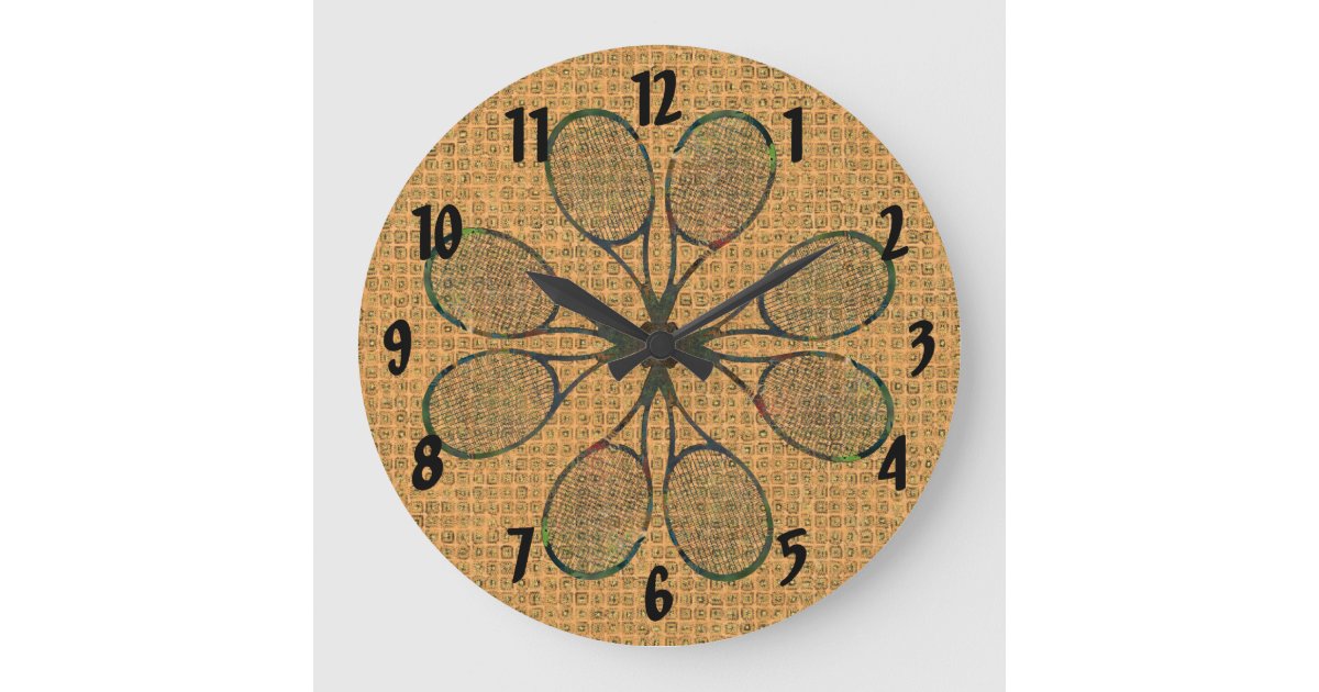 TENNIS RACQUETS Clock | Zazzle