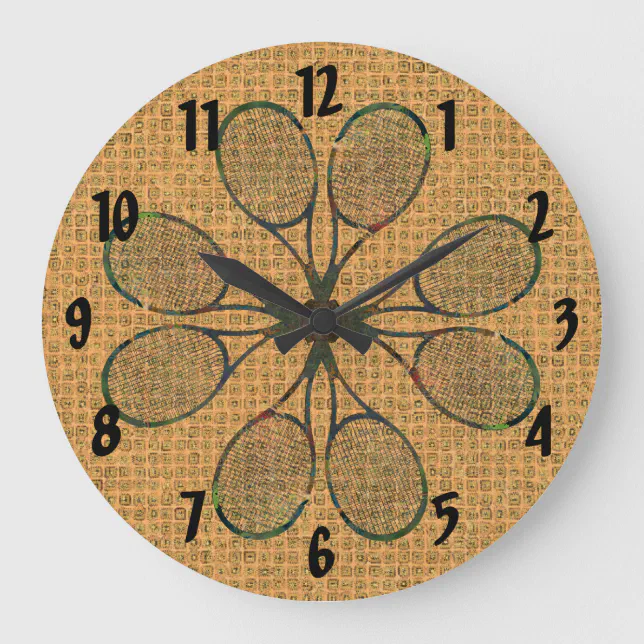 TENNIS RACQUETS Clock | Zazzle