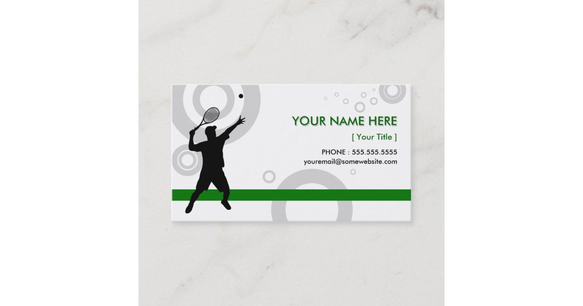 tennis rings business card | Zazzle
