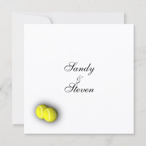 Tennis Sport Theme Wedding Invitations | Zazzle