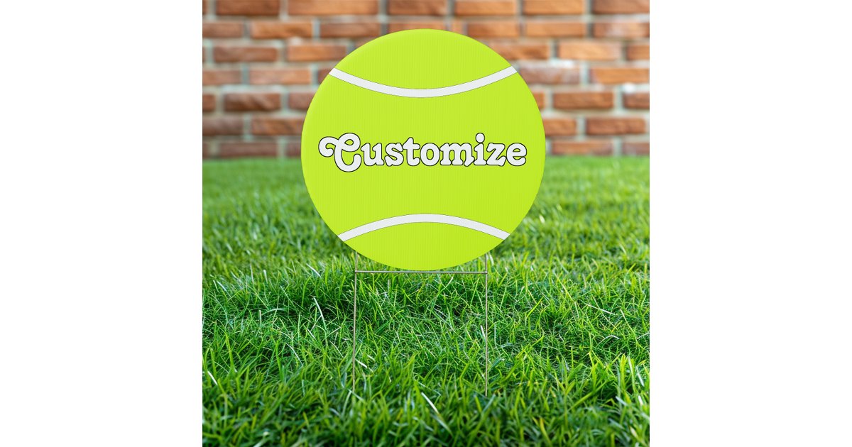 Tennis Team Name or Text Personalized Yard Sign | Zazzle