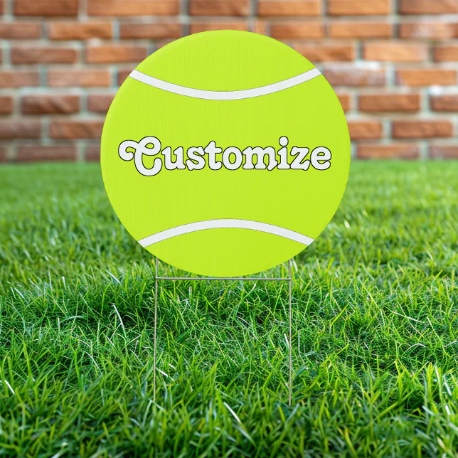 Tennis Team Name or Text Personalized Yard Sign | Zazzle