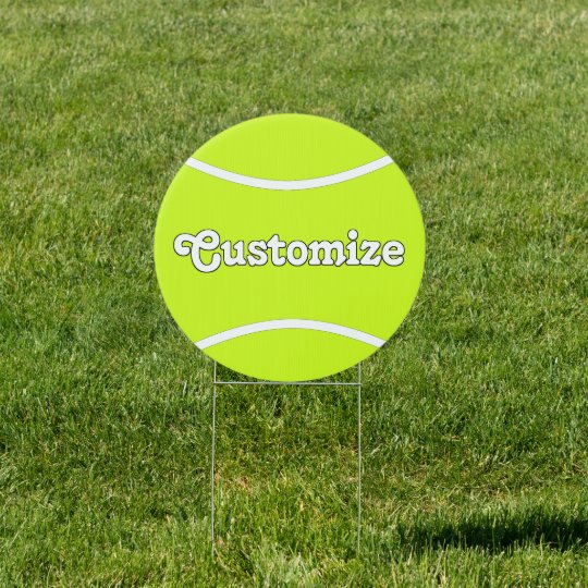 Tennis Team Name or Text Personalized Yard Sign | Zazzle.com