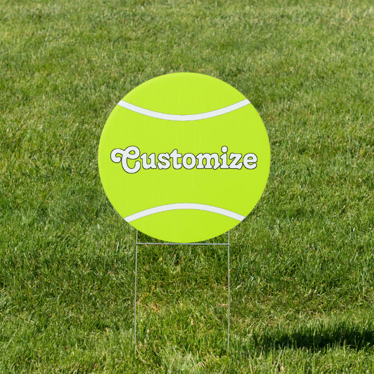 Tennis Team Name or Text Personalized Yard Sign | Zazzle