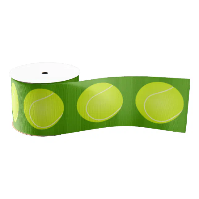 Tennis themed Party Grosgrain Ribbon | Zazzle