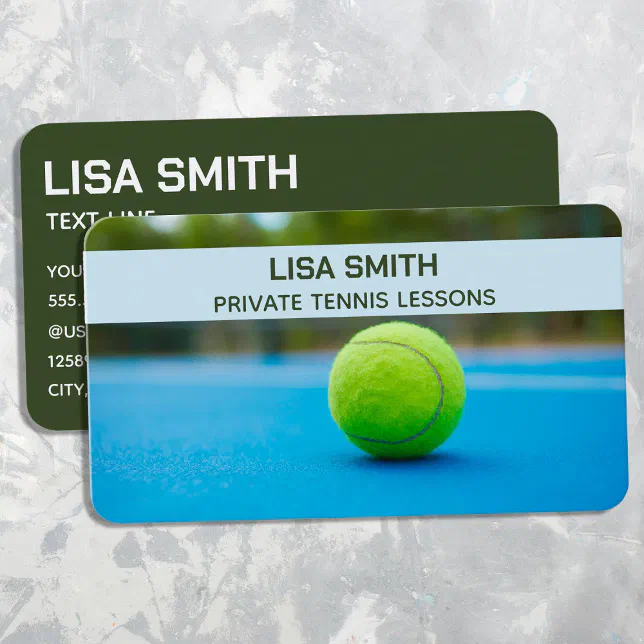 Tennis Trainer Business Card | Zazzle