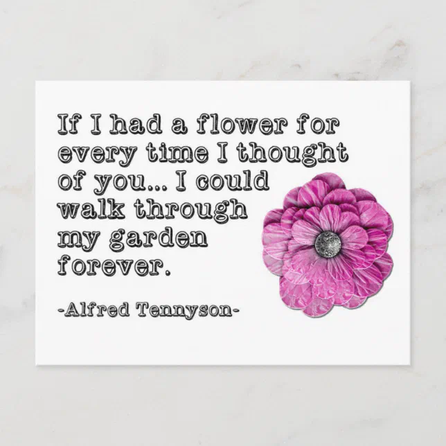 Tennyson love poem Postcard | Zazzle