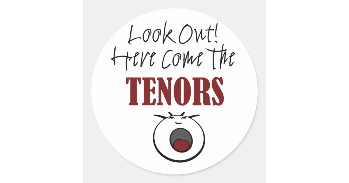 Tenor Classic Round Sticker | Zazzle
