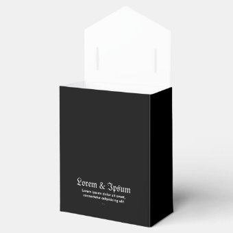 Tent Favor Box Simple Fit Template Black | Zazzle