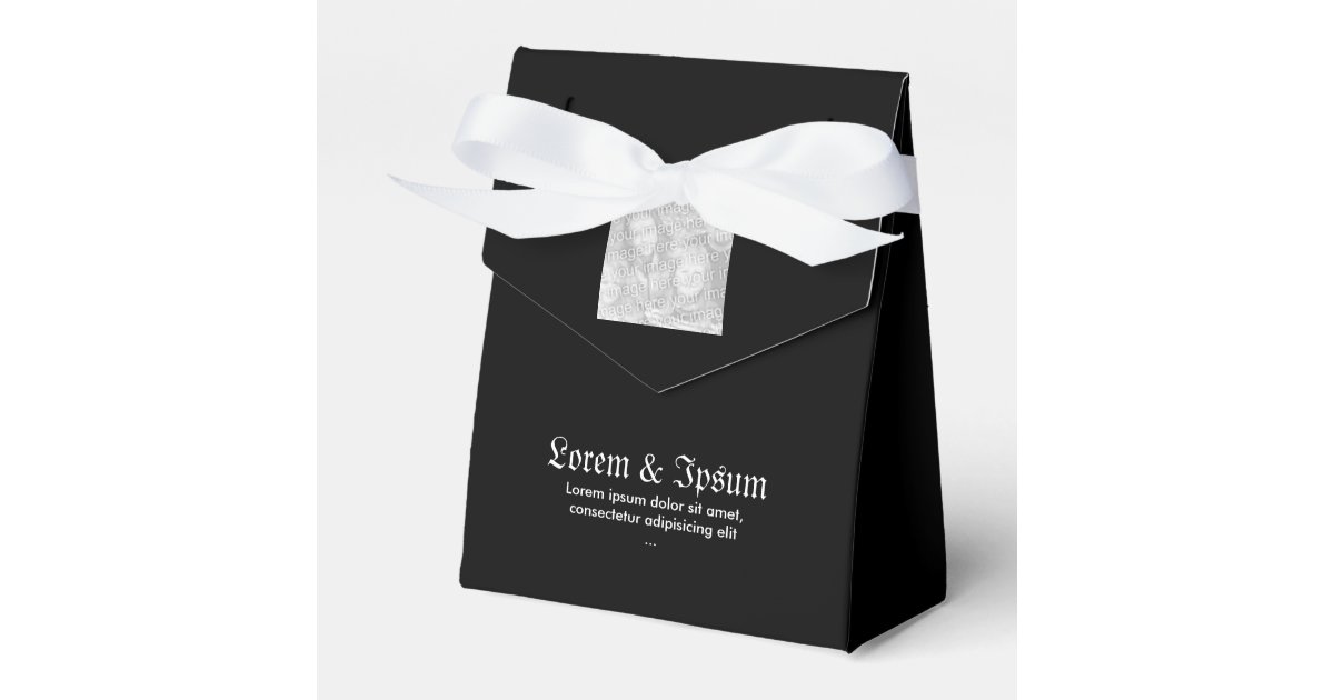 Tent Favor Box Simple Fit Template Black | Zazzle