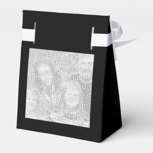 Tent Favor Box Simple Fit Template Black | Zazzle