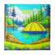 Tent Floating on the Lake Camping Themed Ceramic Tile | Zazzle