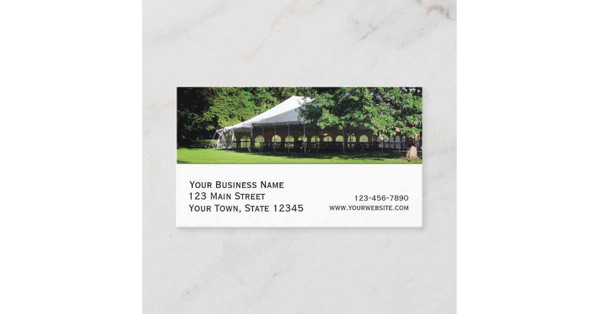 Tent Rental, Event Business Card | Zazzle